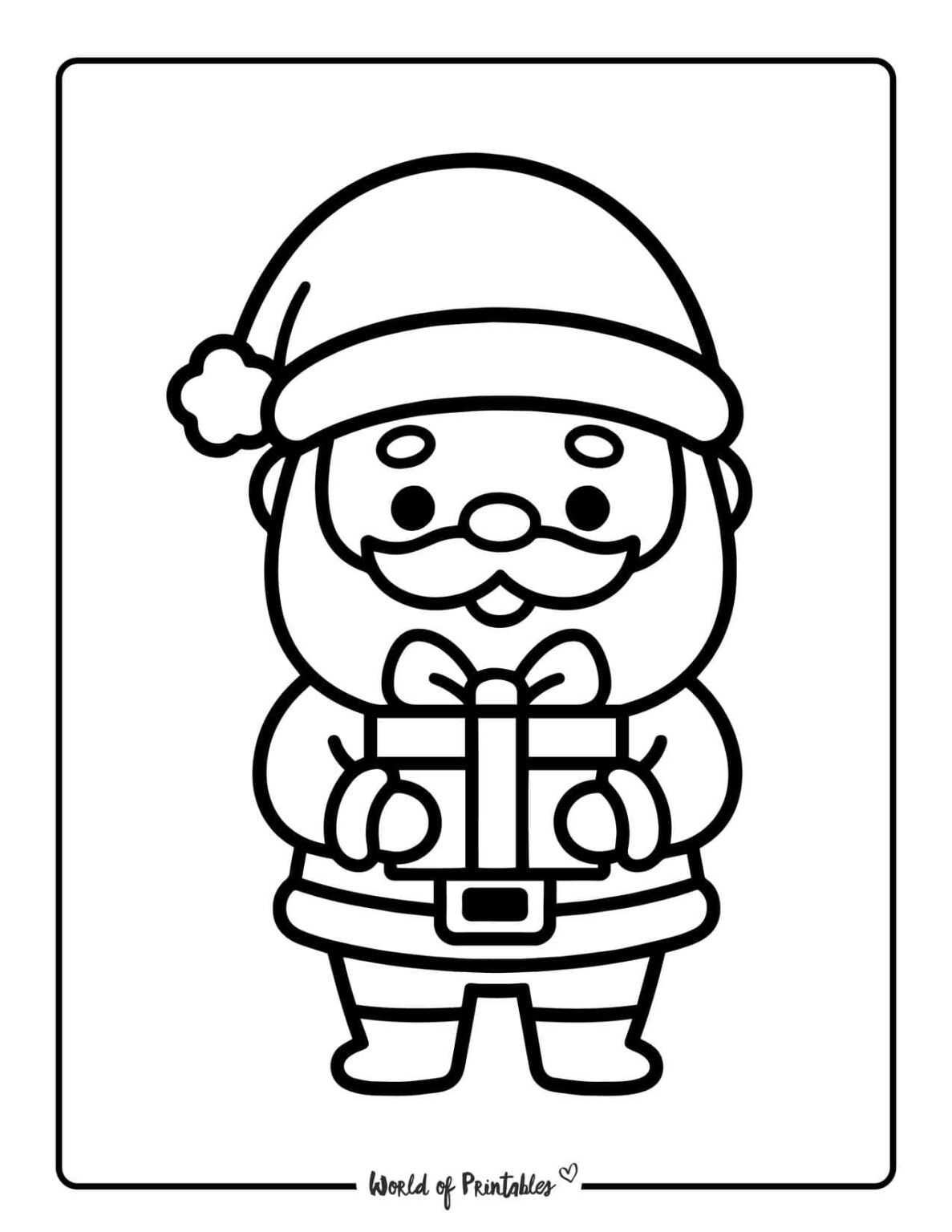 Free Santa Coloring Pages - Cute, Cozy & Fun for Christmas! - World of ...