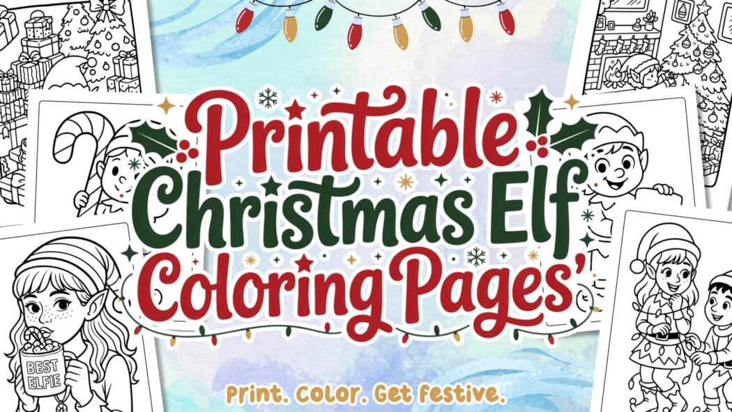 Free Printable Christmas Elf Coloring Pages - Easy Kids, Classic ...