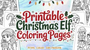 Free Printable Christmas Elf Coloring Pages - Easy Kids, Classic ...