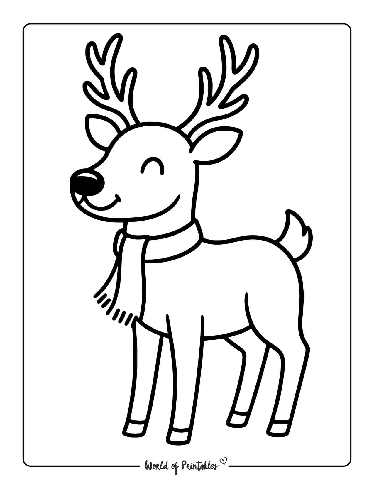 Reindeer Coloring Pages - World of Printables