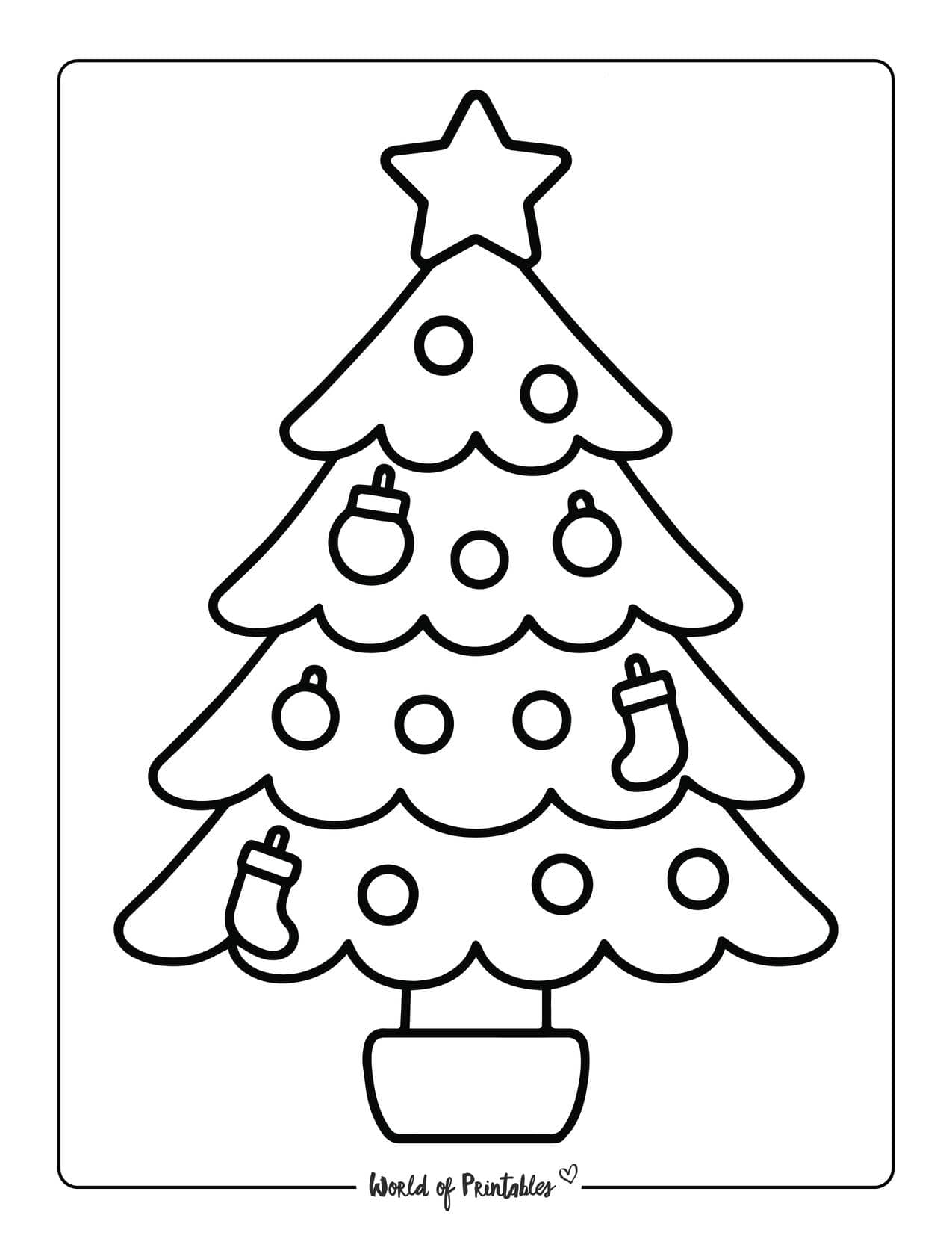 Free Printable Christmas Tree Coloring Pages - World of Printables