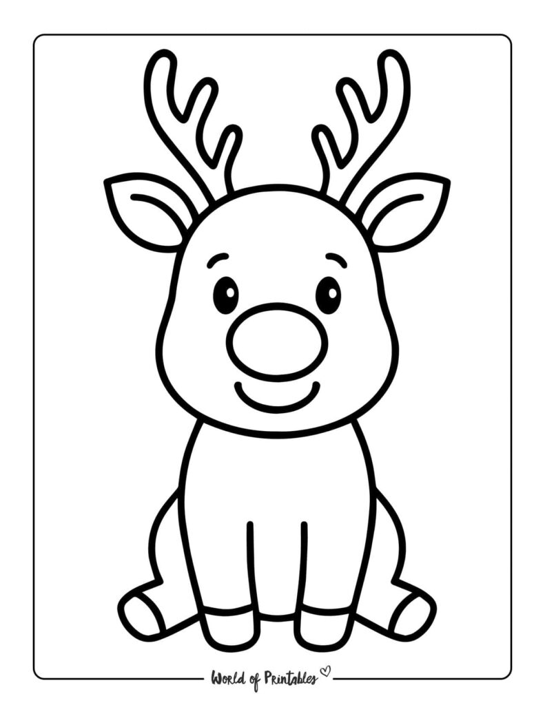 Reindeer Coloring Pages - World of Printables