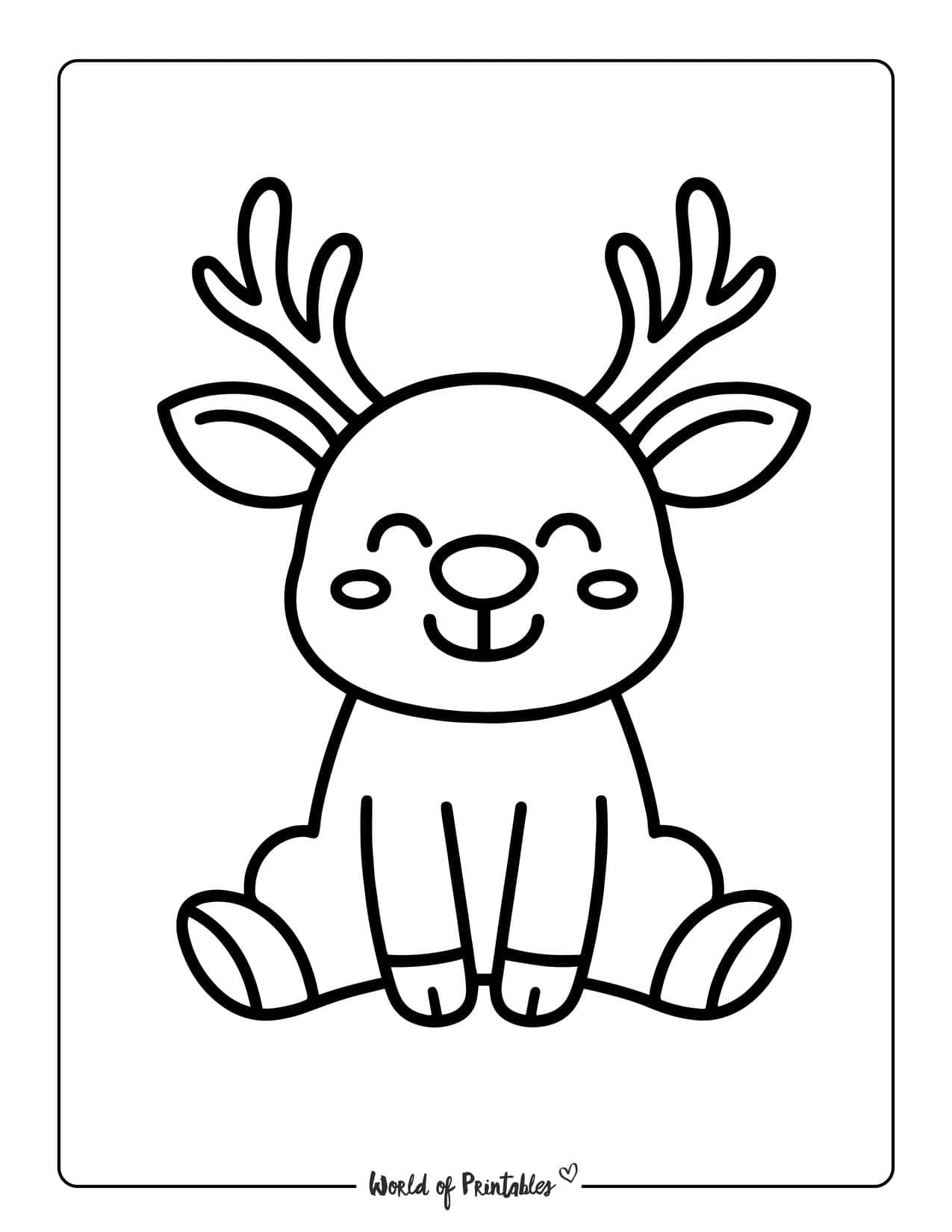 Reindeer Coloring Pages - World of Printables