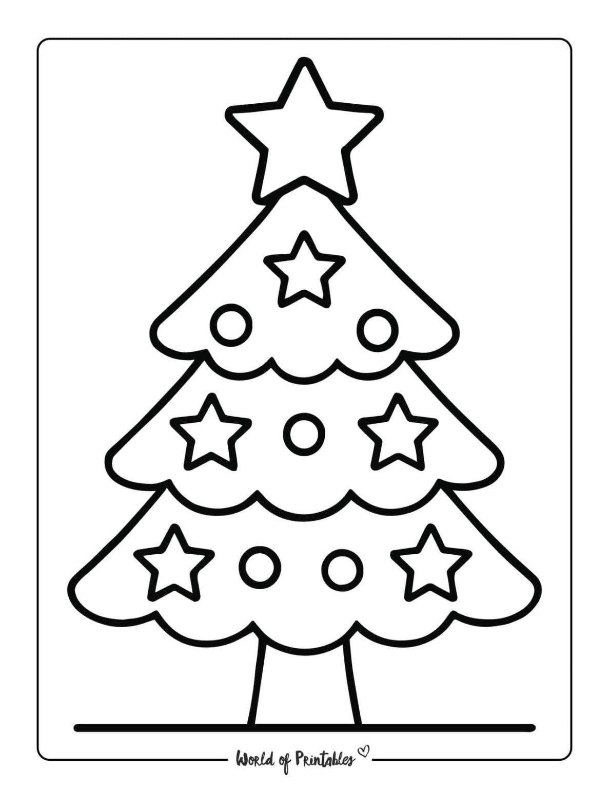 Free Printable Christmas Tree Coloring Pages - World of Printables