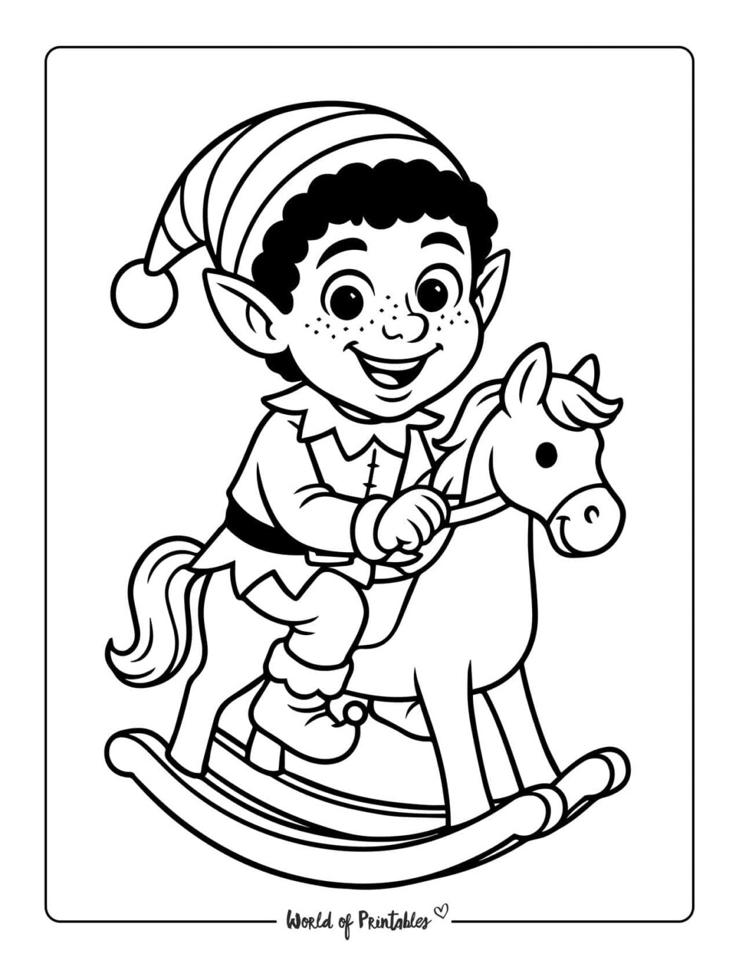 Free Printable Christmas Elf Coloring Pages - Easy Kids, Classic ...