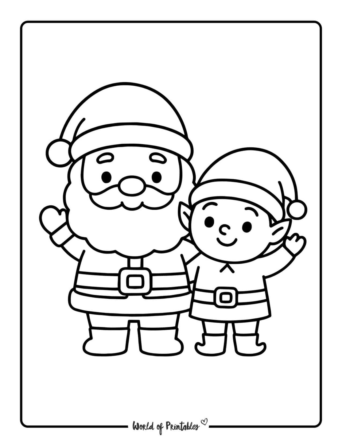 Free Santa Coloring Pages - Cute, Cozy & Fun for Christmas! - World of ...