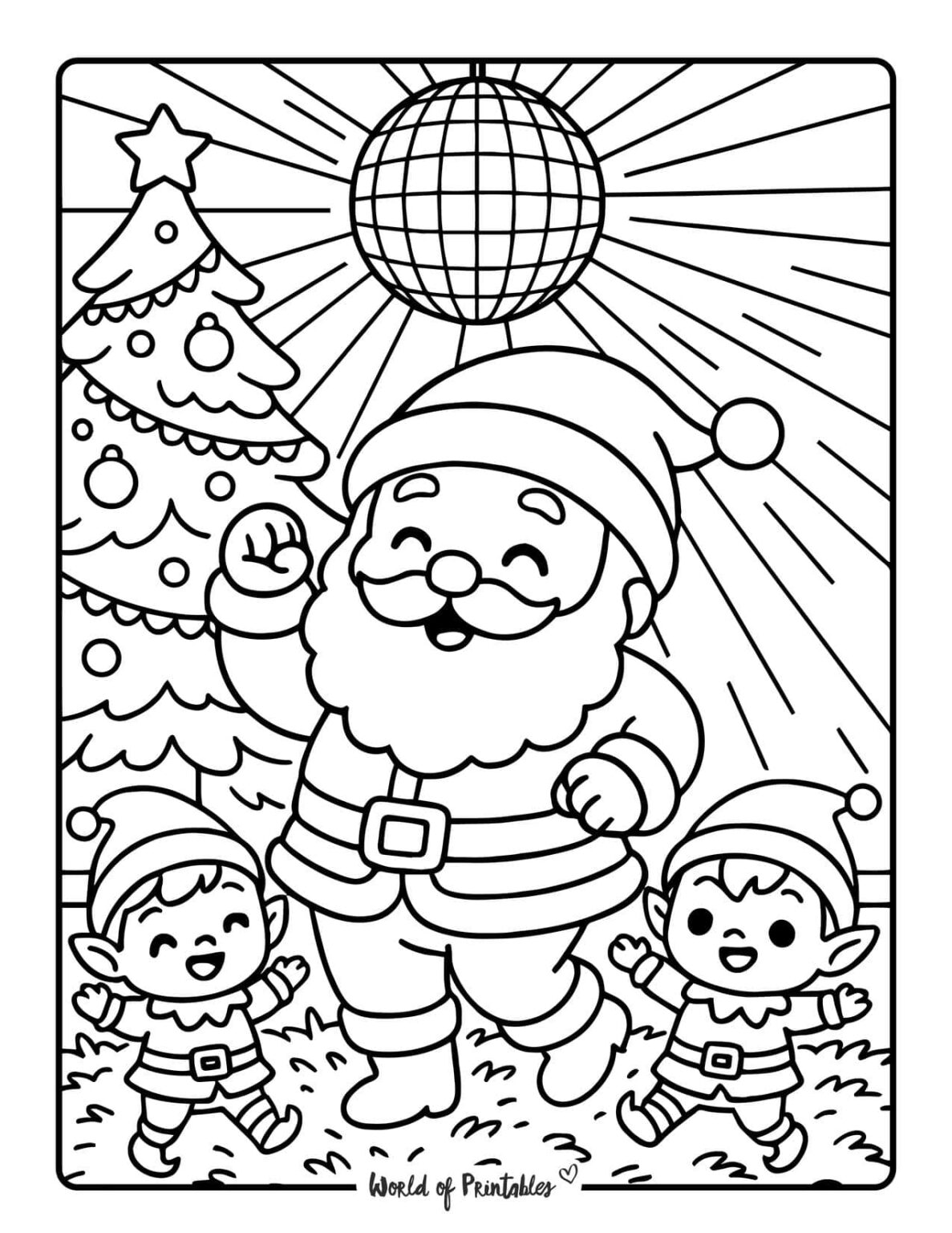 Free Santa Coloring Pages - Cute, Cozy & Fun for Christmas! - World of ...