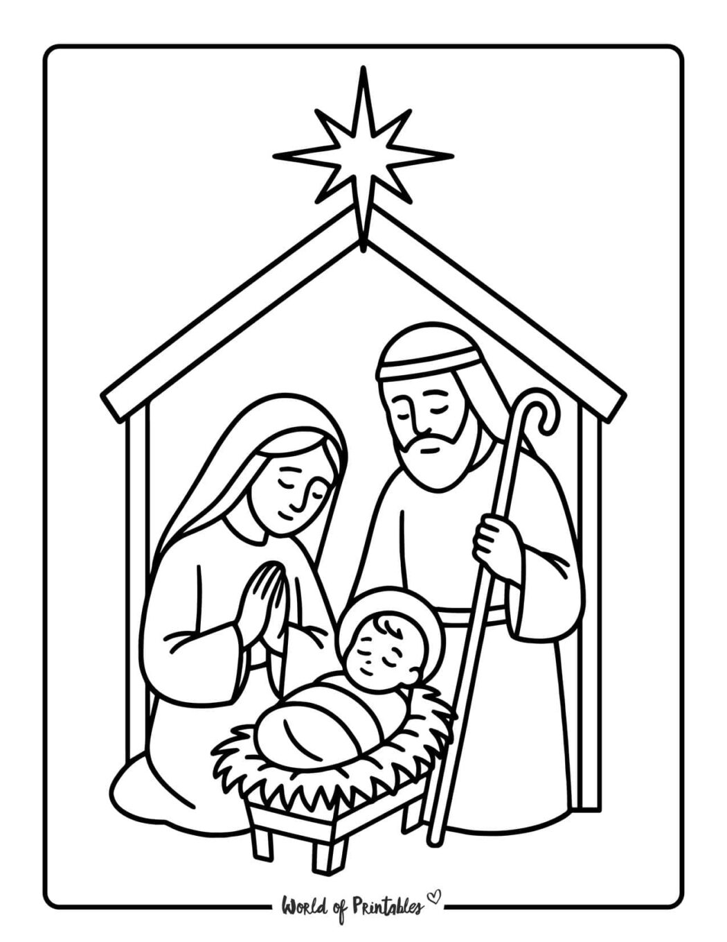 Free Nativity Coloring Pages - World of Printables