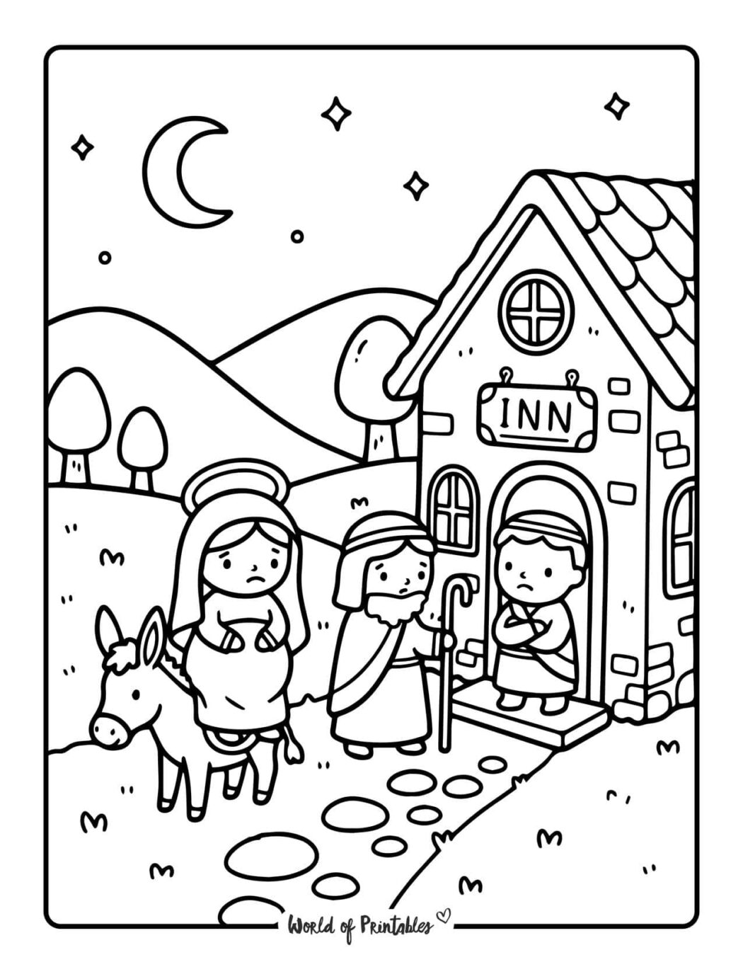Free Nativity Coloring Pages - World of Printables