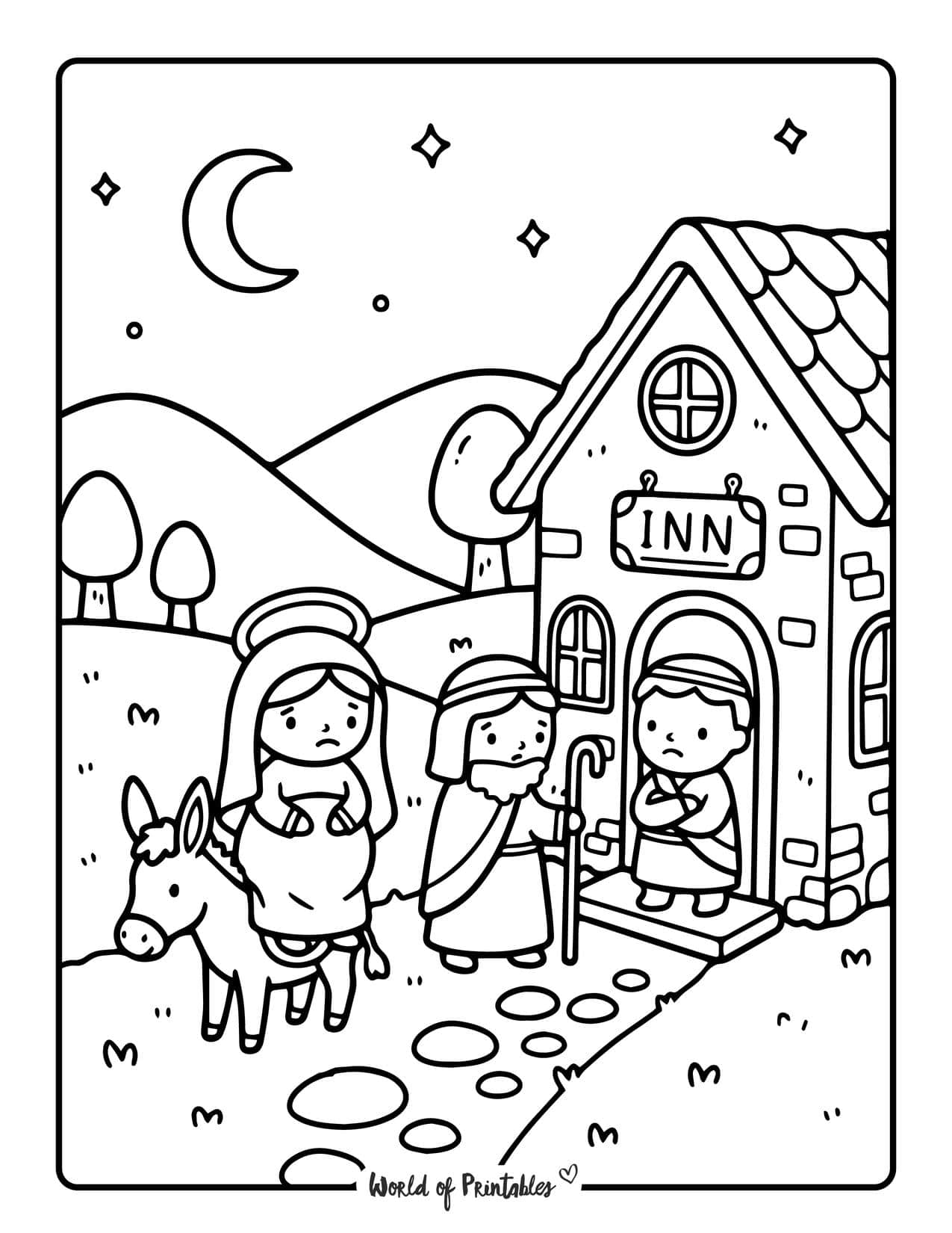 Free Nativity Coloring Pages - World of Printables