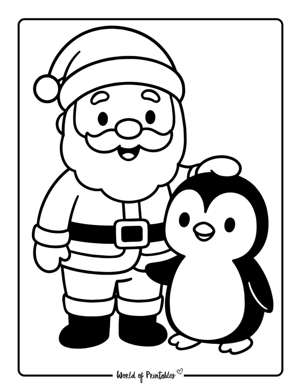 Free Santa Coloring Pages - Cute, Cozy & Fun for Christmas! - World of ...