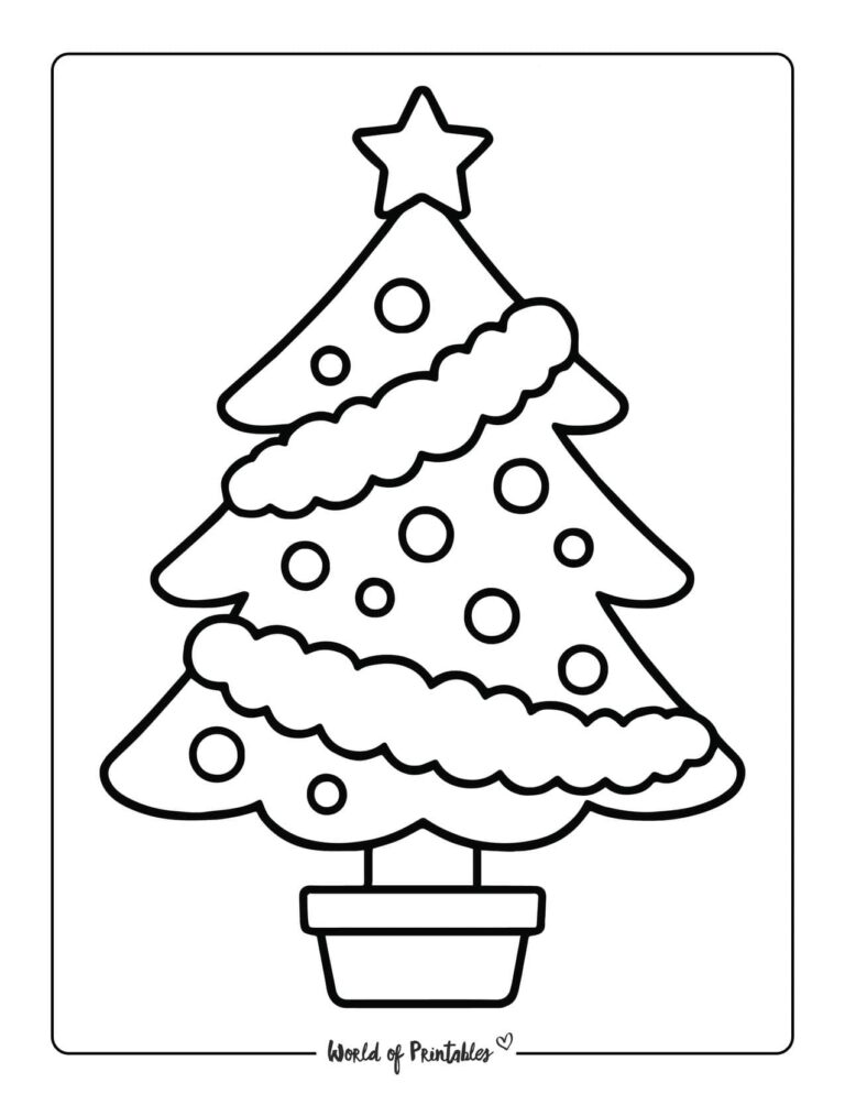 Free Printable Christmas Tree Coloring Pages - World of Printables