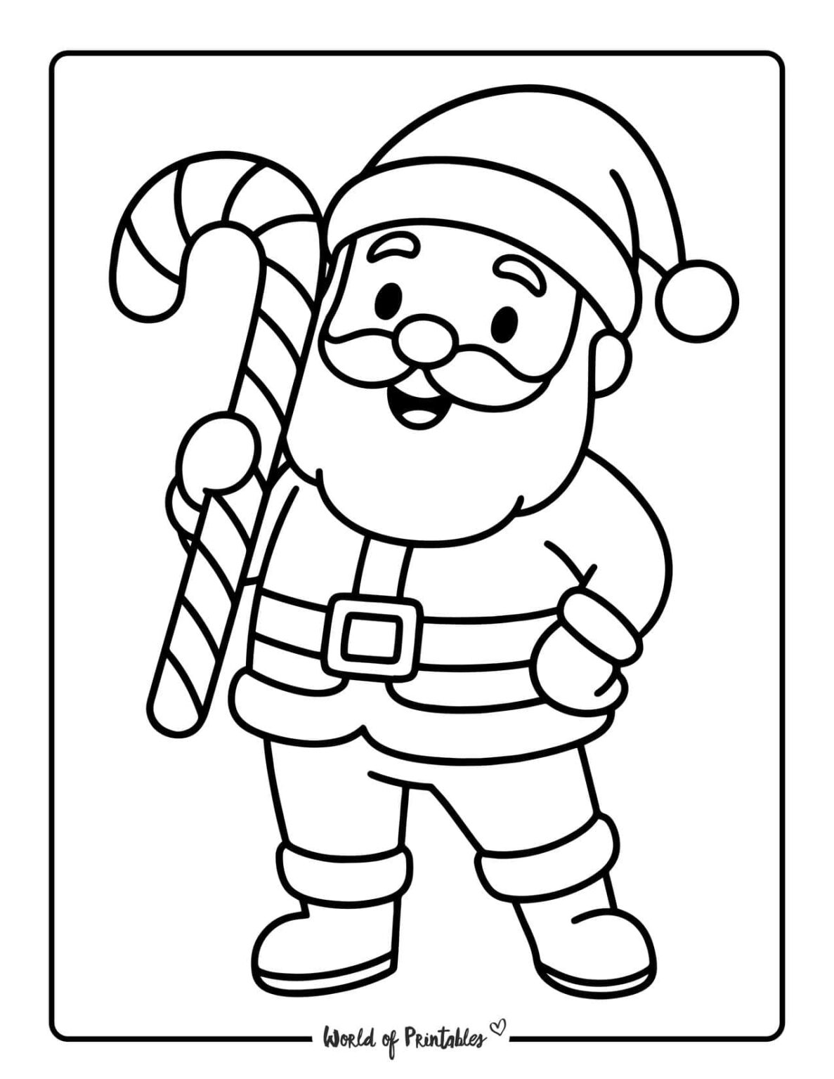 Free Santa Coloring Pages - Cute, Cozy & Fun for Christmas! - World of ...