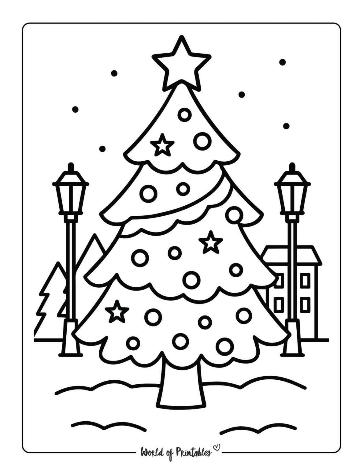Free Printable Christmas Tree Coloring Pages - World of Printables