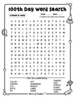 100th Day Word Searches - World of Printables