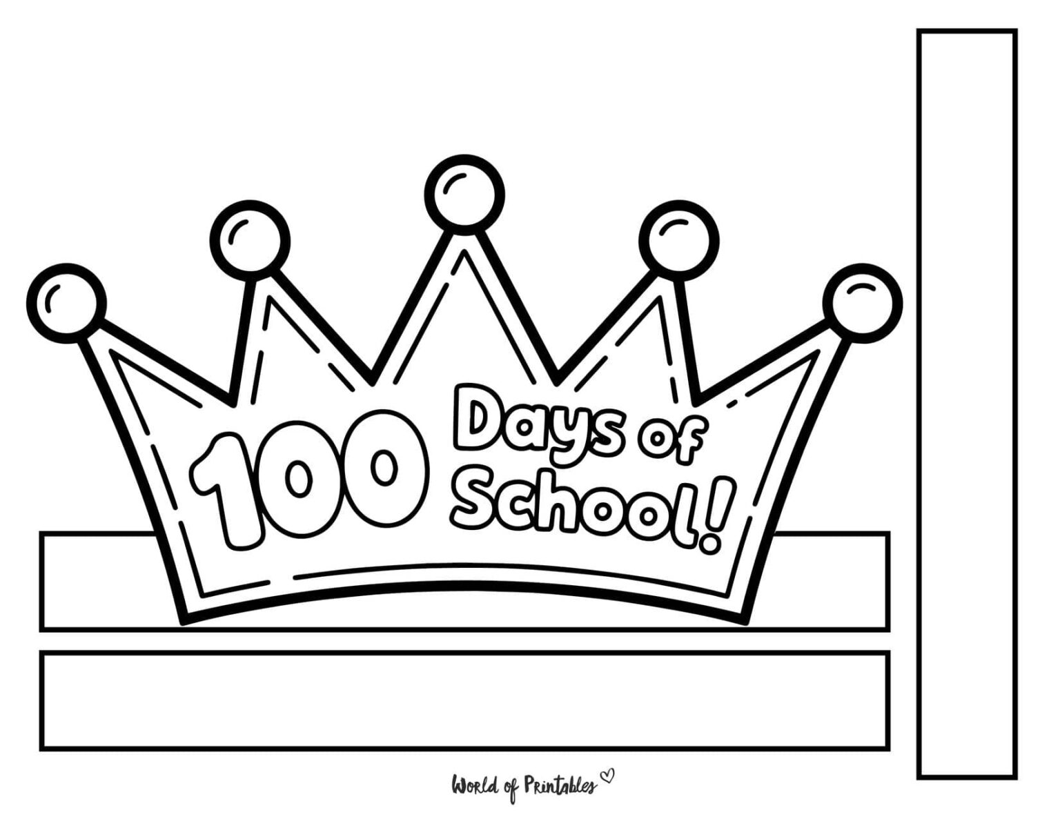 Free printable 100 days of school crowns - World of Printables