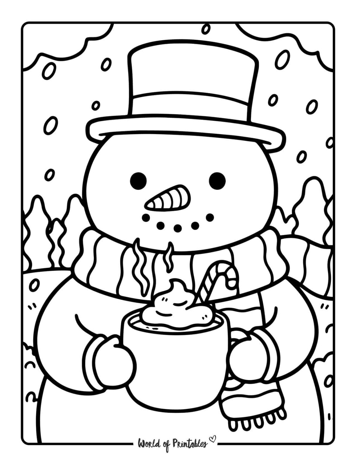 Free Snowman Coloring Pages - World of Printables