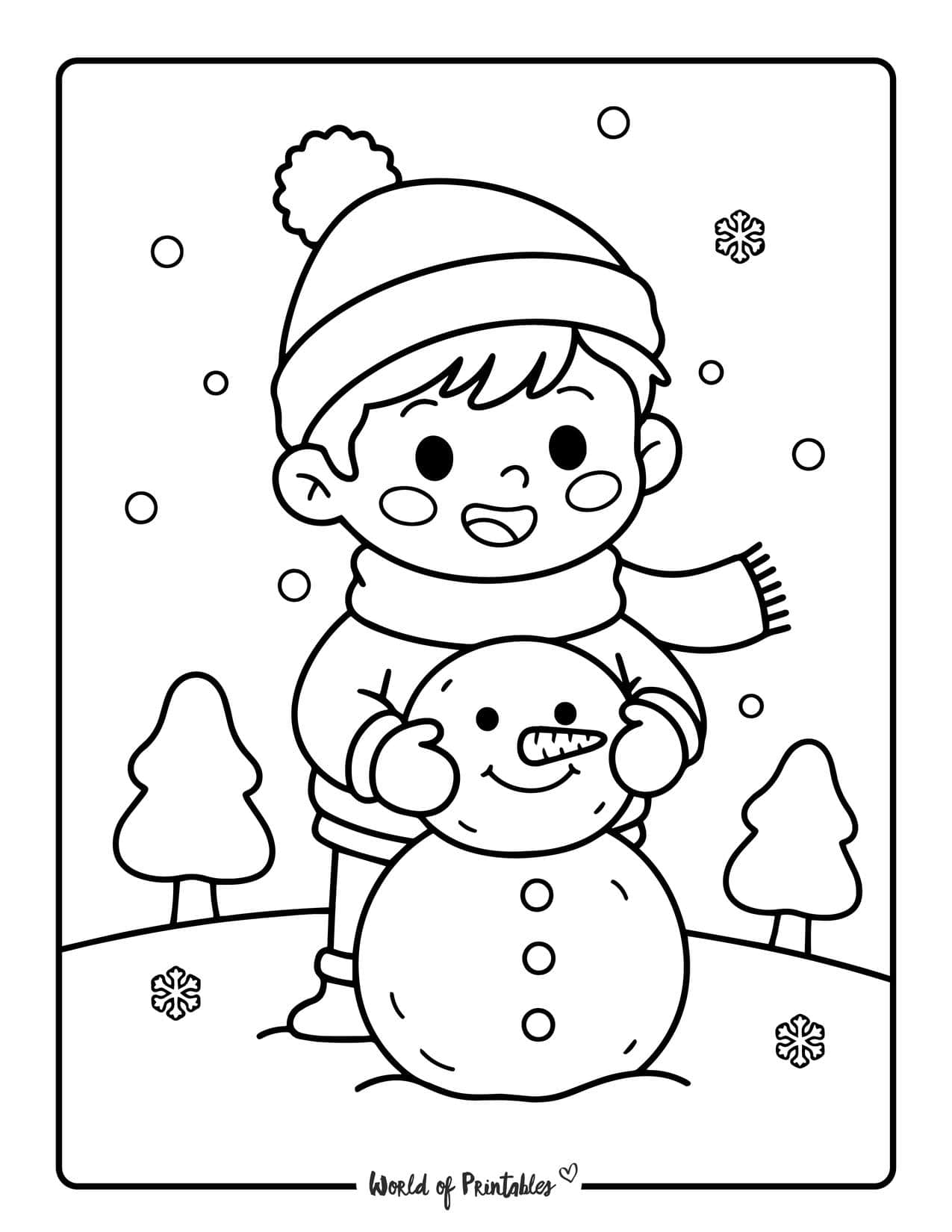 Free Snowman Coloring Pages - World of Printables