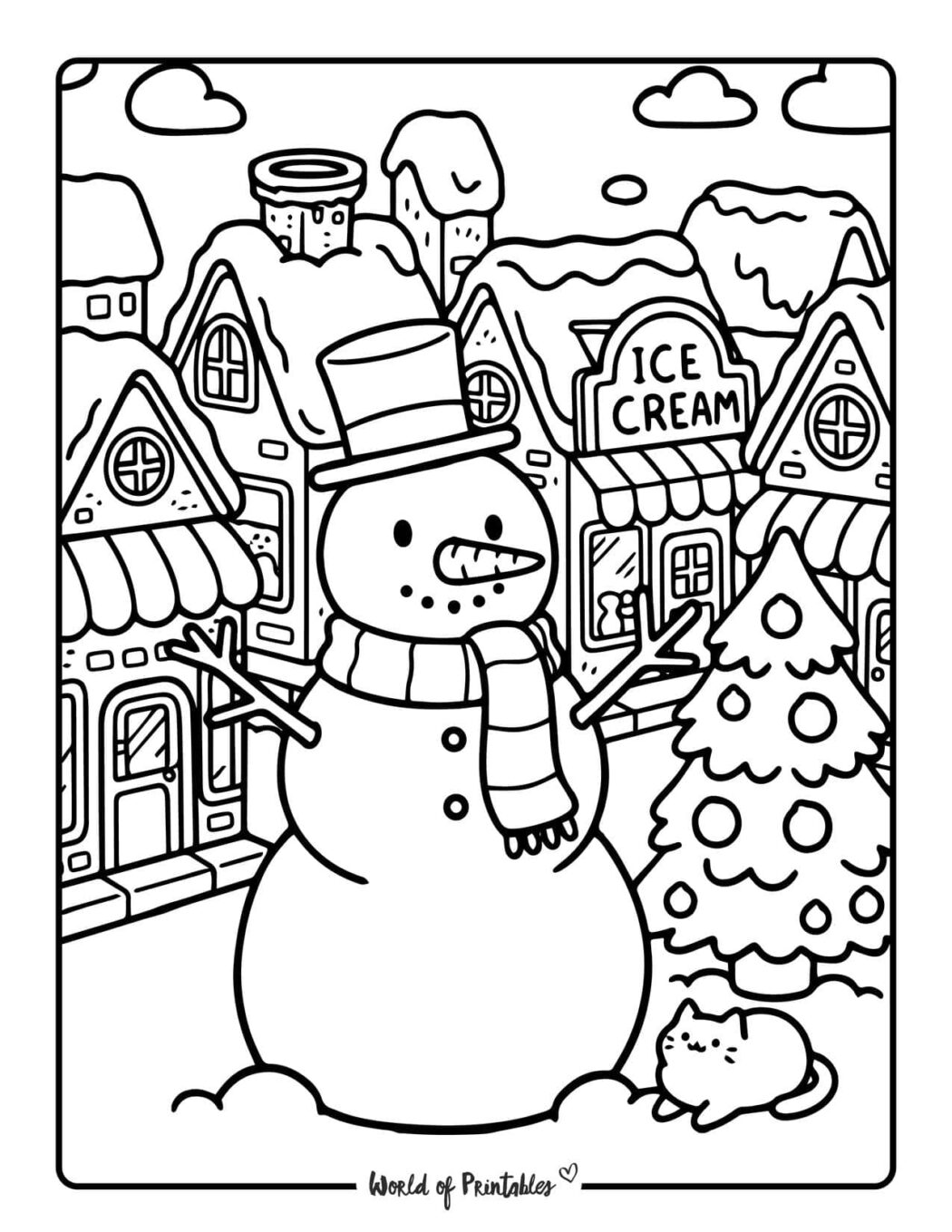 Free Snowman Coloring Pages - World of Printables