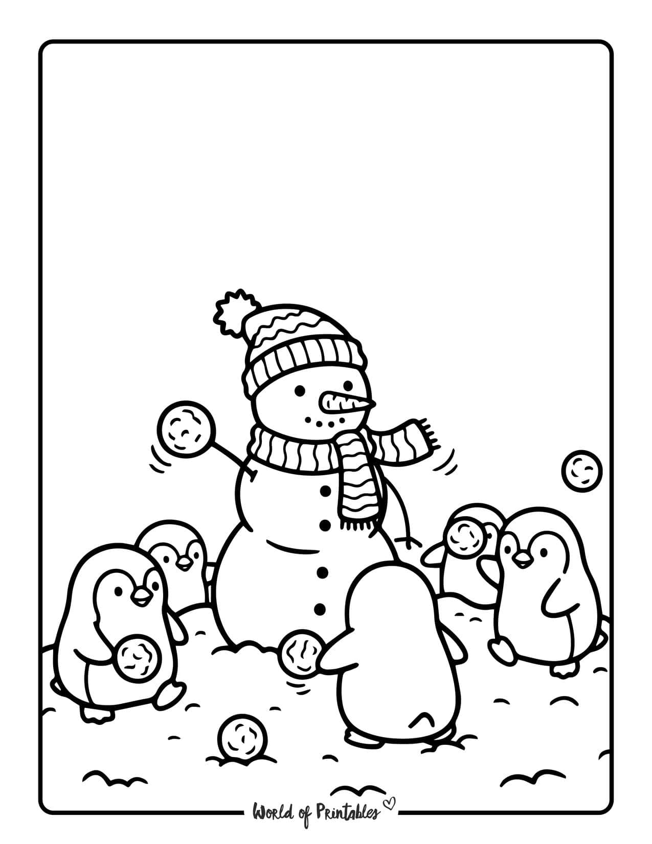 Free Snowman Coloring Pages - World of Printables