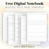 Free Digital Notebook for GoodNotes | Pages for notes, study, planning ...