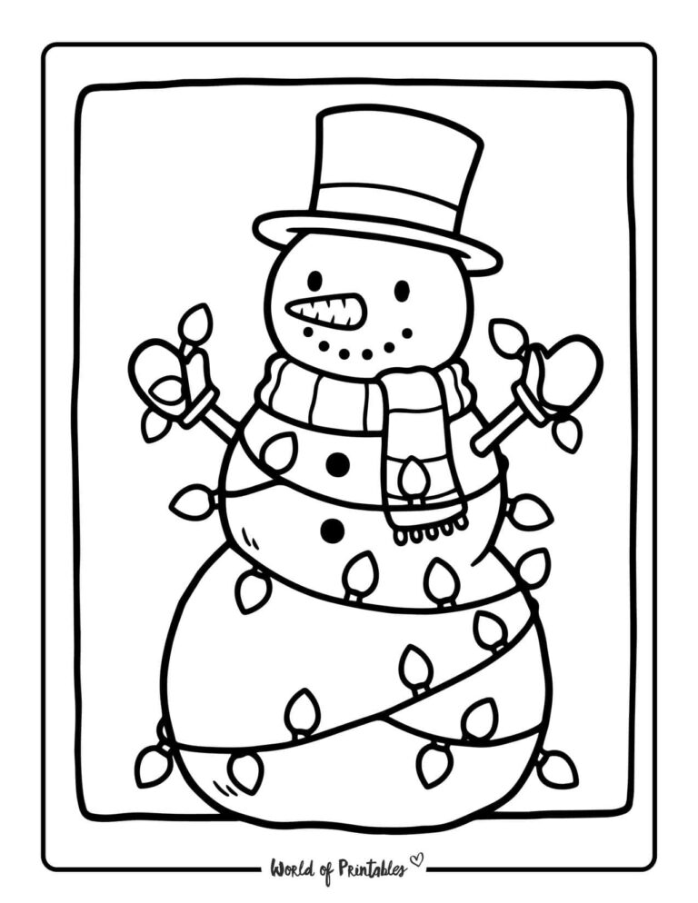 Free Snowman Coloring Pages - World of Printables
