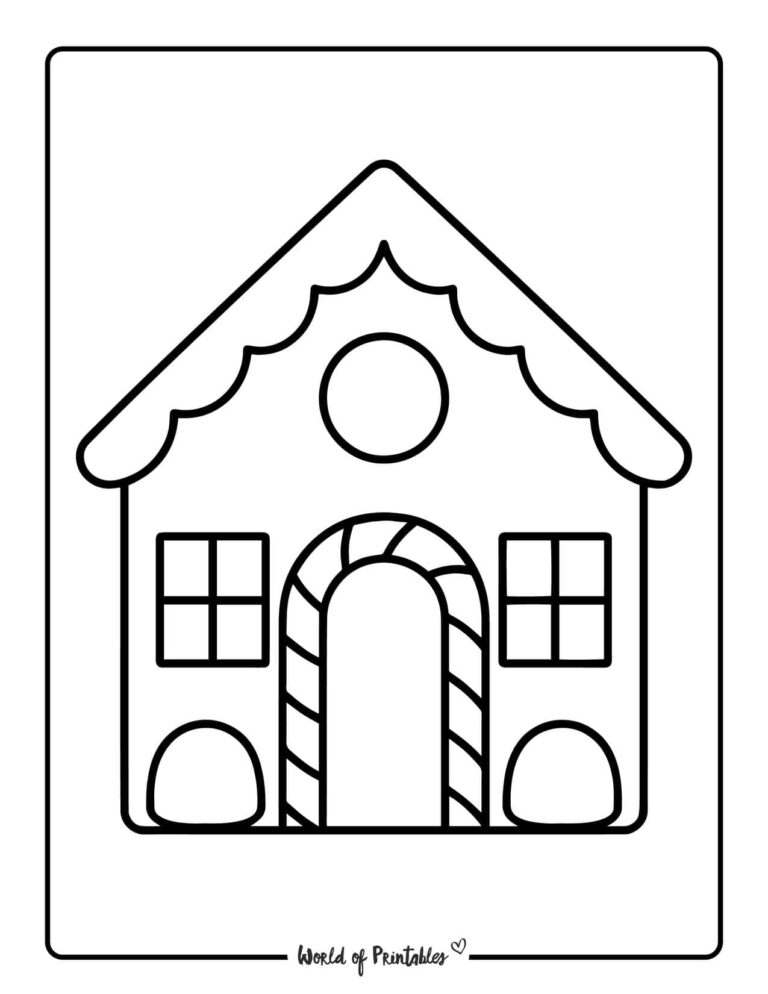 Free Gingerbread House Coloring Pages - World of Printables