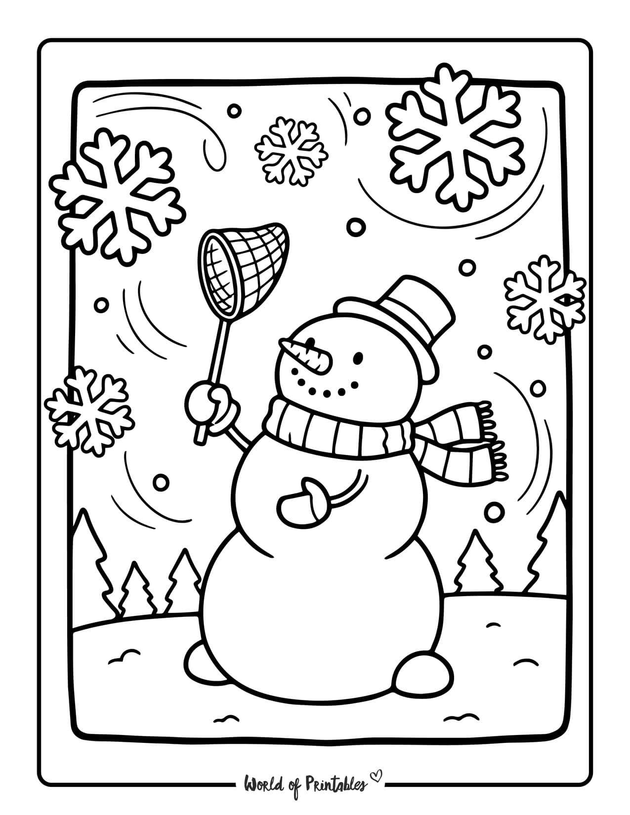 Free Snowman Coloring Pages - World of Printables