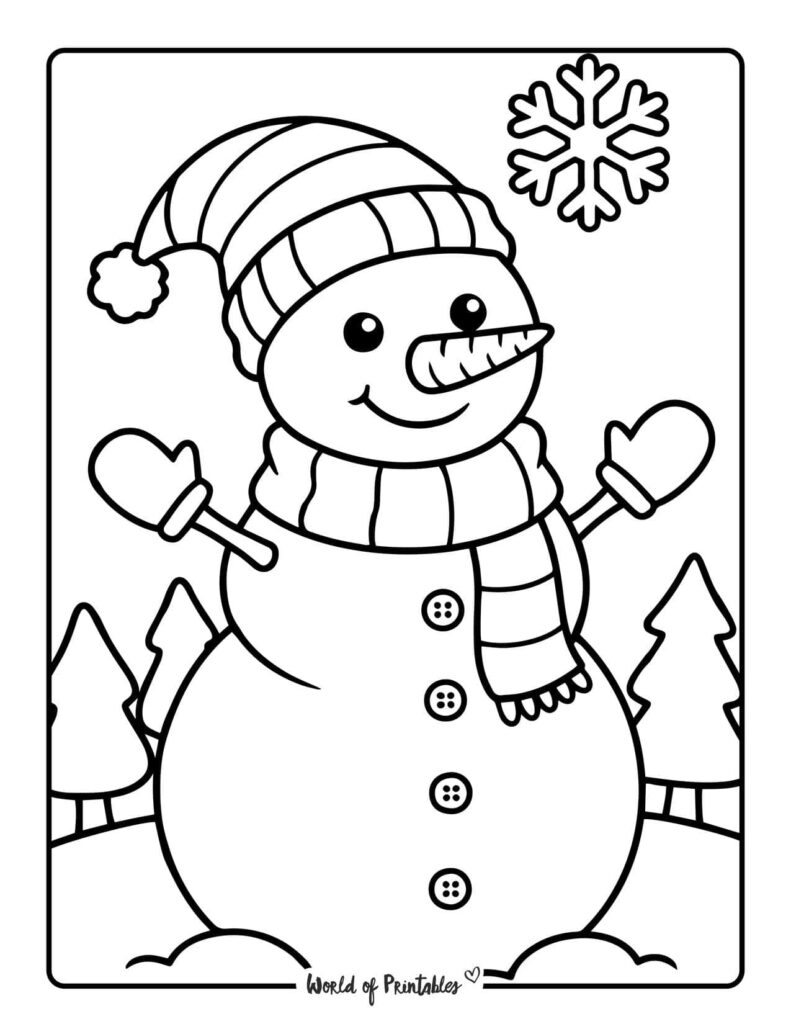 Free Snowman Coloring Pages - World of Printables