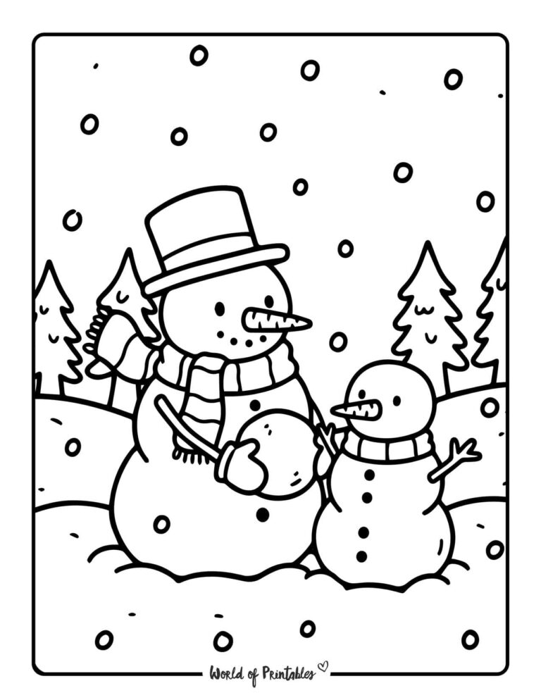 Free Snowman Coloring Pages - World of Printables