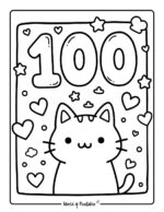 Free 100th Day of School Coloring Pages - World of Printables