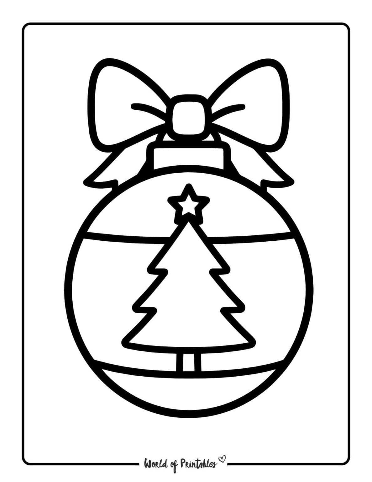 Free Christmas Ornament Coloring Pages - World of Printables