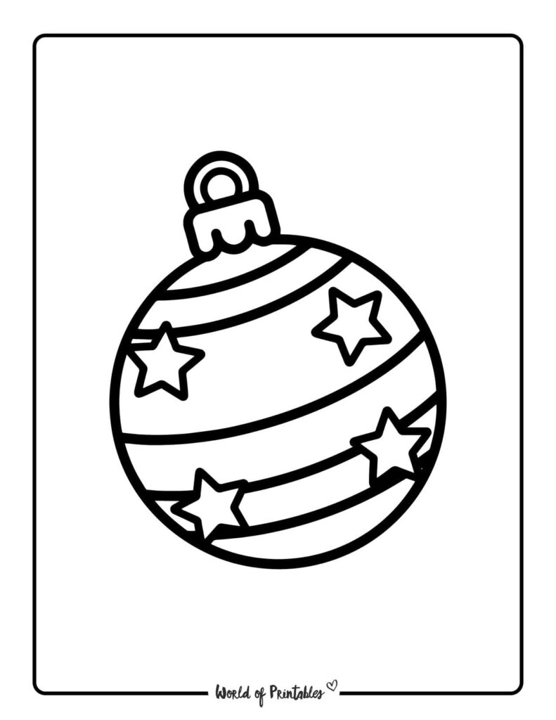 Free Christmas Ornament Coloring Pages - World of Printables