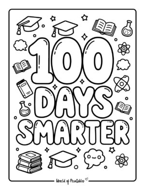 Free 100th Day of School Coloring Pages - World of Printables