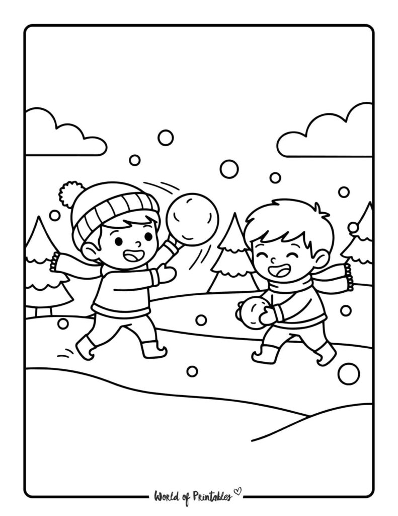 Free Winter Coloring Pages - World of Printables