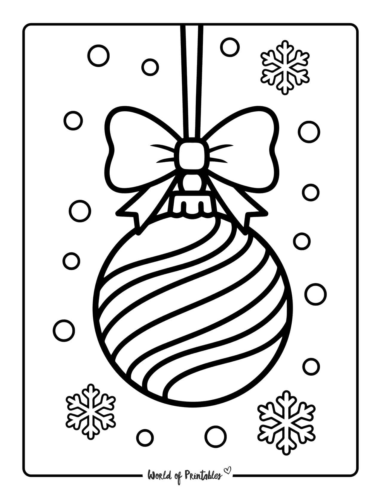 Free Christmas Ornament Coloring Pages - World of Printables