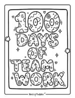 Free 100th Day of School Coloring Pages - World of Printables