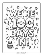 Free 100th Day of School Coloring Pages - World of Printables