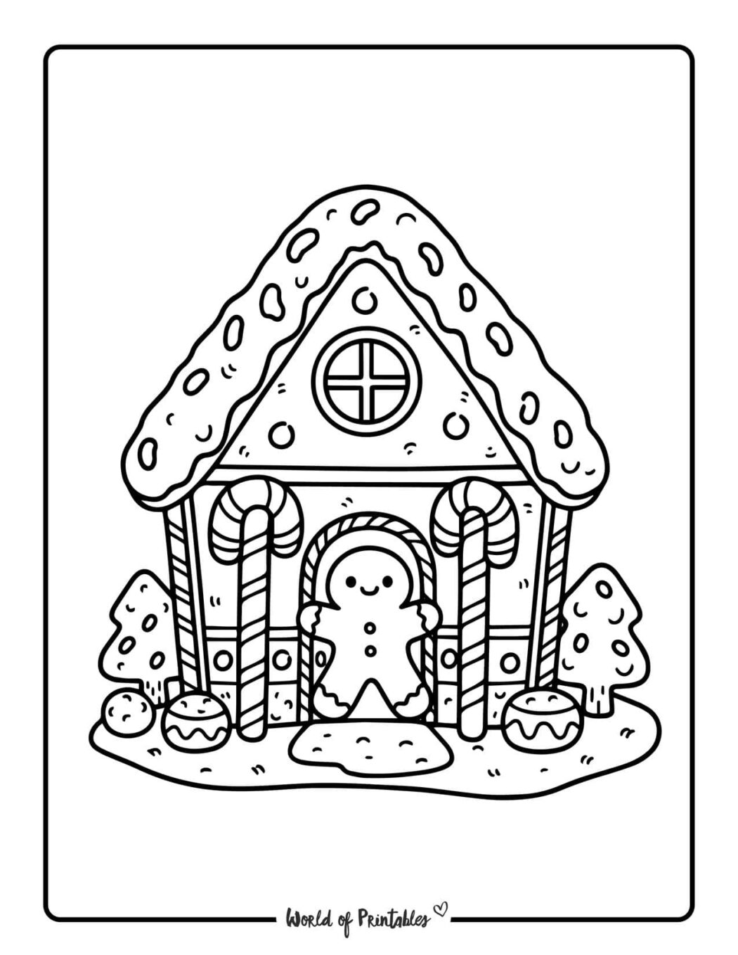 Free Gingerbread House Coloring Pages - World of Printables