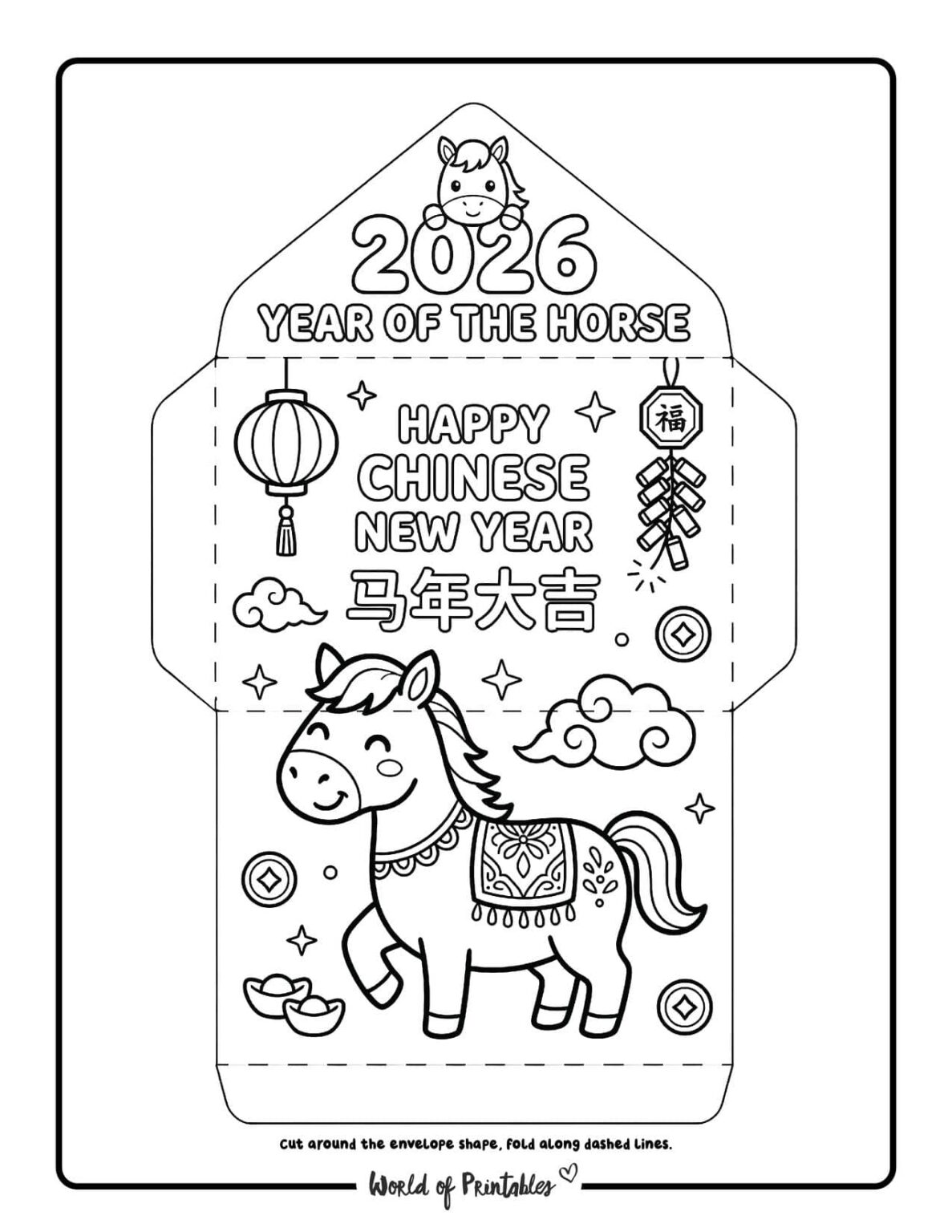 Free Printable Chinese New Year Red Envelope Templates - World of ...