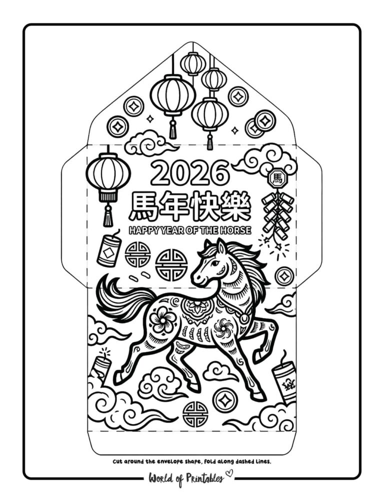 Free Printable Chinese New Year Red Envelope Templates - World of ...