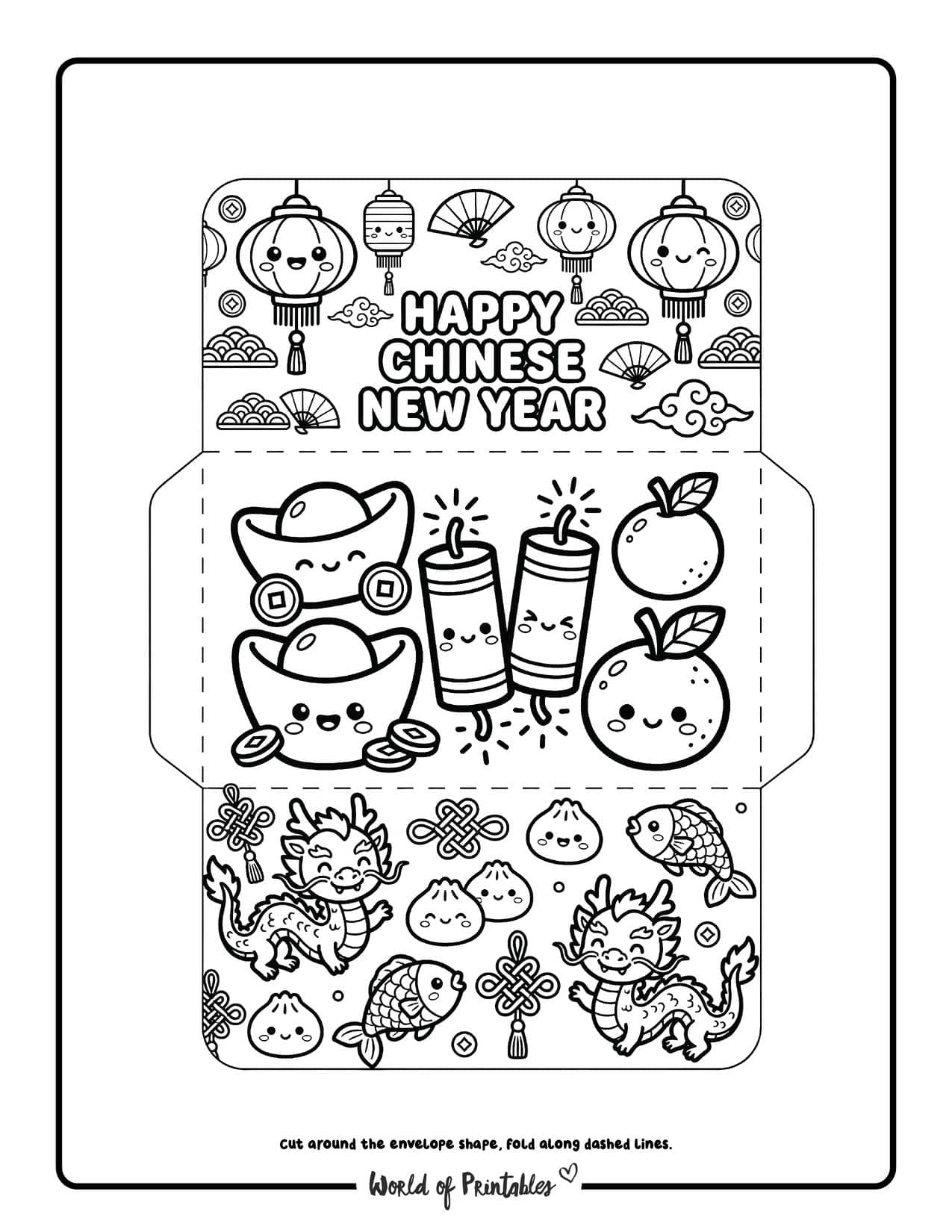 Free Printable Chinese New Year Red Envelope Templates - World of ...