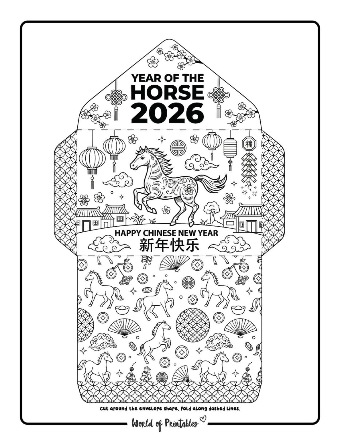 Free Printable Chinese New Year Red Envelope Templates - World of ...
