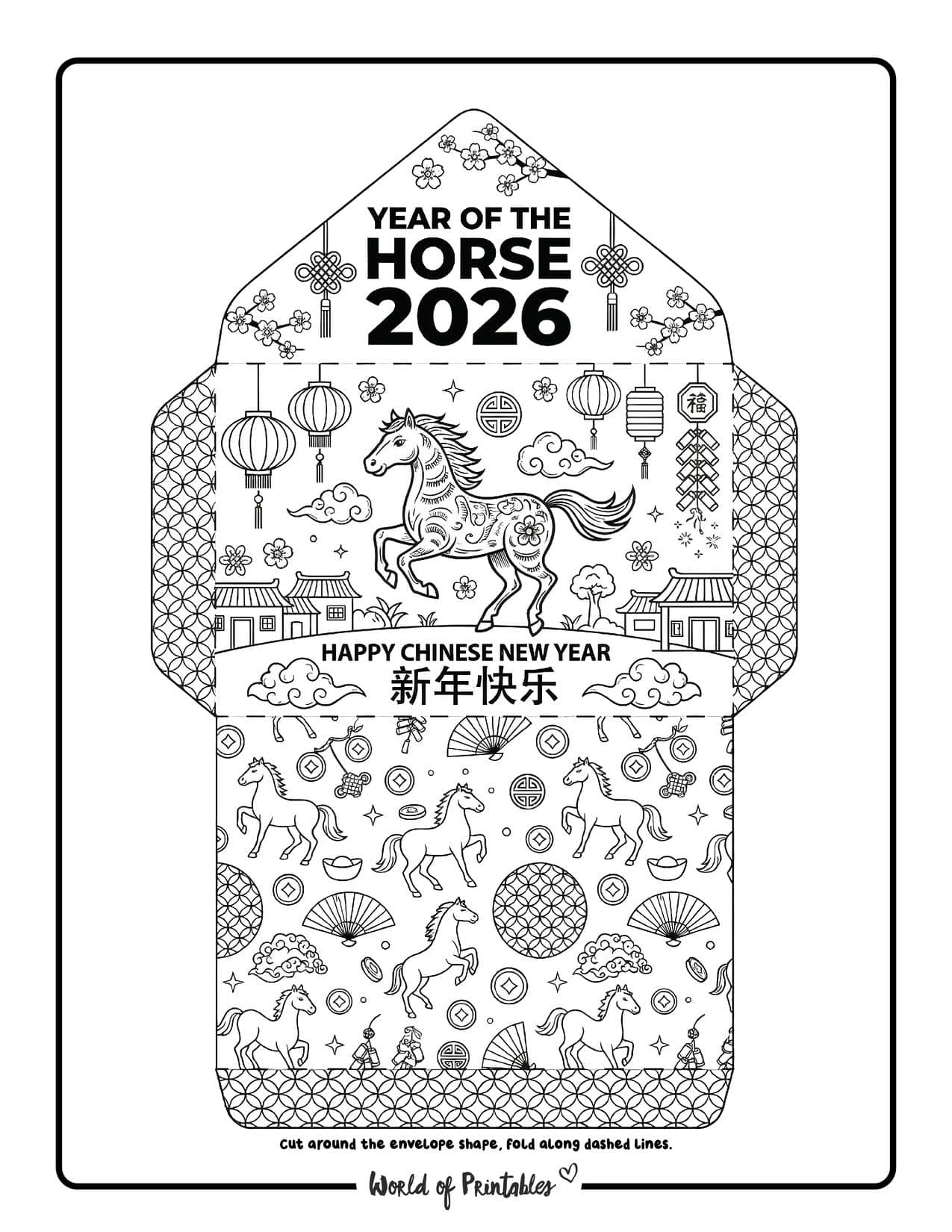 Free Printable Chinese New Year Red Envelope Templates - World of ...