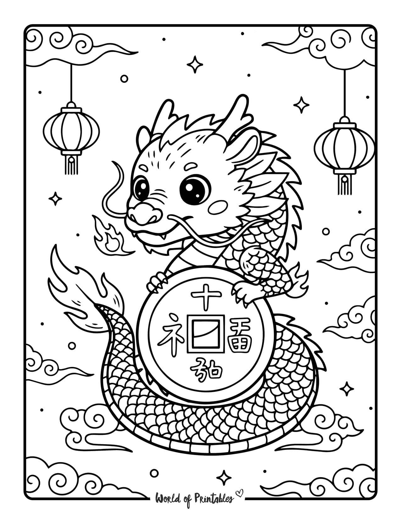 Chinese Zodiac Coloring Pages - World of Printables