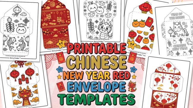 Free Printable Chinese New Year Red Envelope Templates - World of ...
