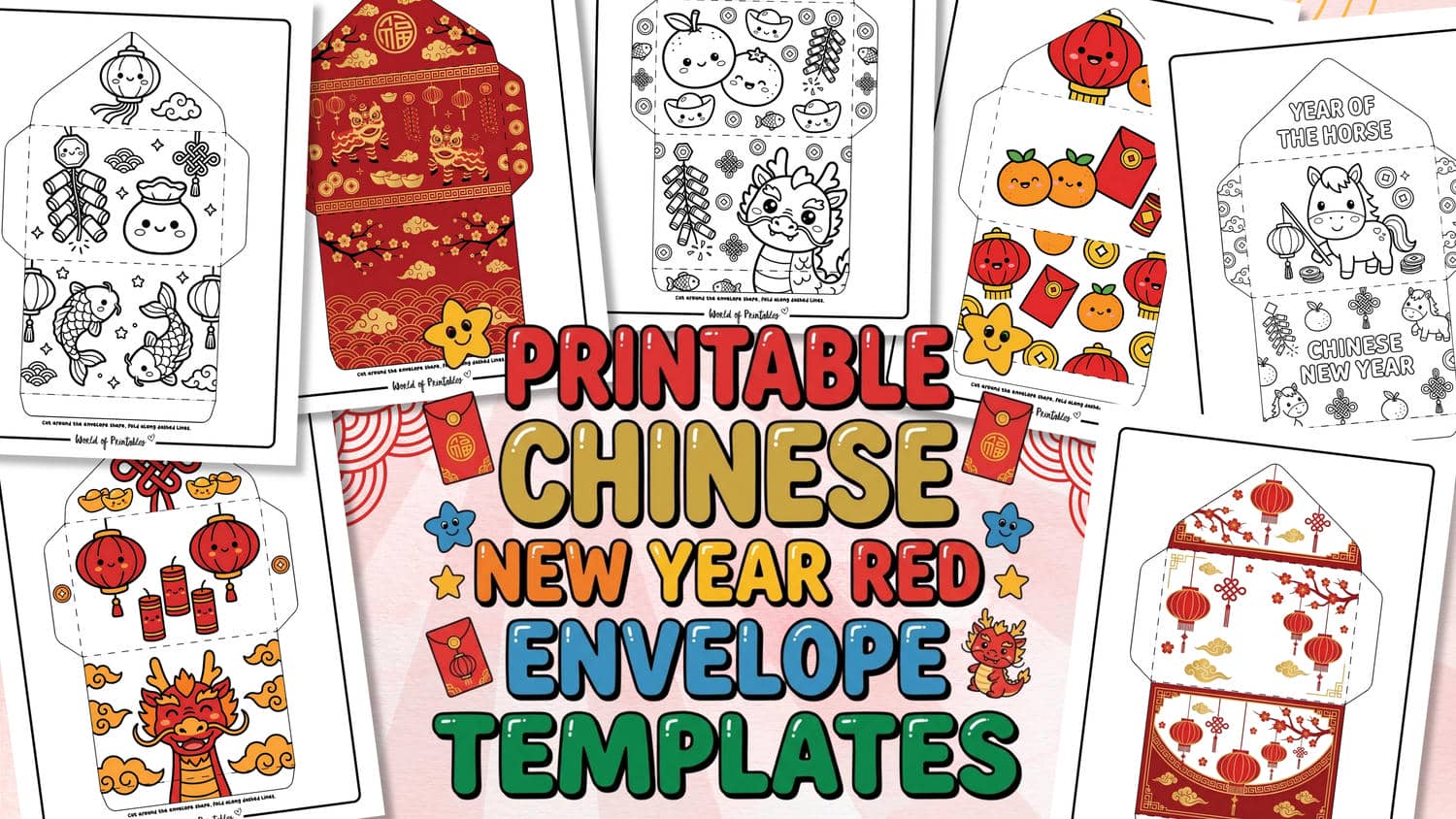 Free Printable Chinese New Year Red Envelope Templates - World of ...