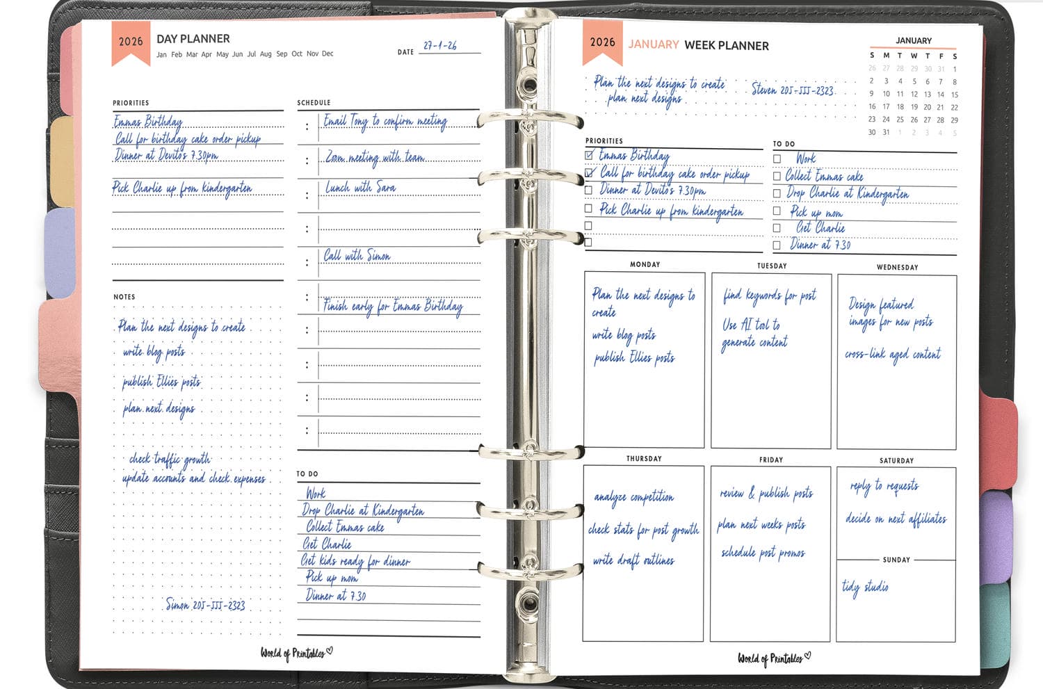 108 Cute Planner Pages To Print For Free - World of Printables
