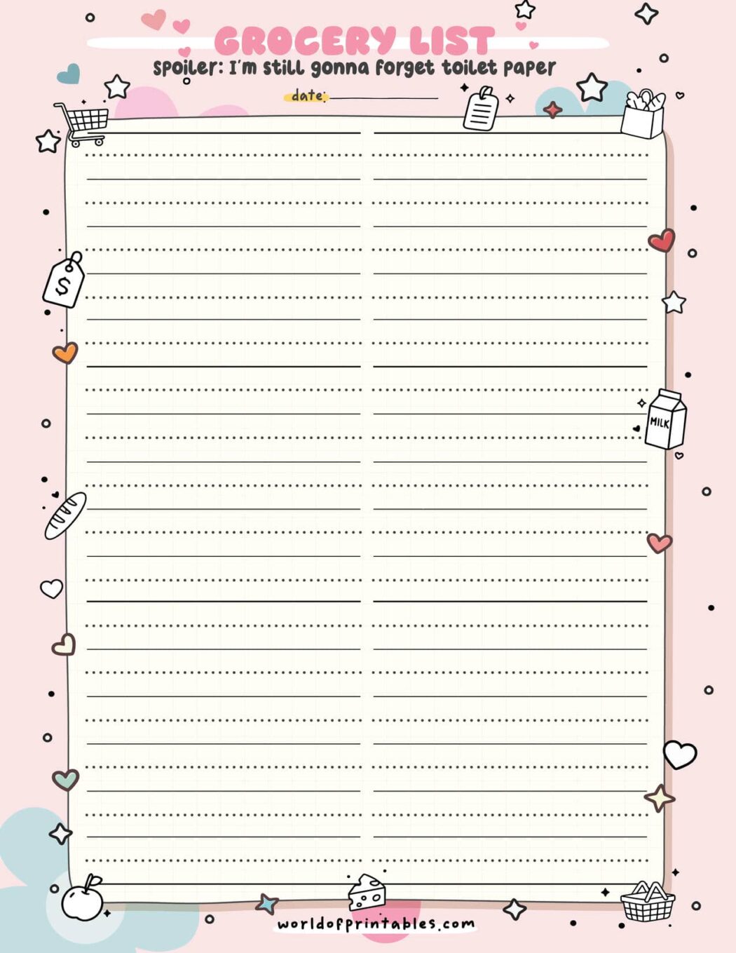 Kawaii Life Admin Pack - Free Cute Budget, Cleaning, And Meal Planner ...