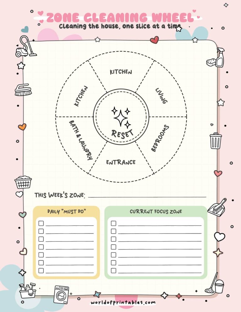 Kawaii Life Admin Pack - Free Cute Budget, Cleaning, And Meal Planner ...